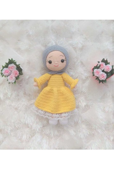 Toys City Sarı Elbiseli Tesettürlü Bebek Organik Örgü Oyuncak Toys City Sarı Elbiseli Tesettürlü Bebek Organik Örgü Oyuncak
