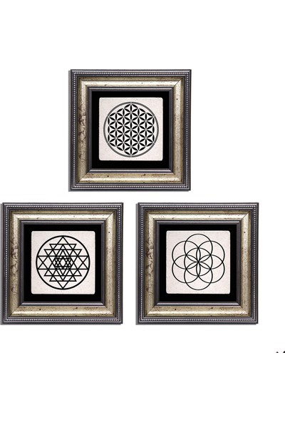 Foto Baskımız Yaşam Çiçeği Totus Sri Yantra 19X19 cm 3'lü Taş Baskı Tablo Foto Baskımız Yaşam Çiçeği Totus Sri Yantra 19X19 cm 3'lü Taş Baskı Tablo