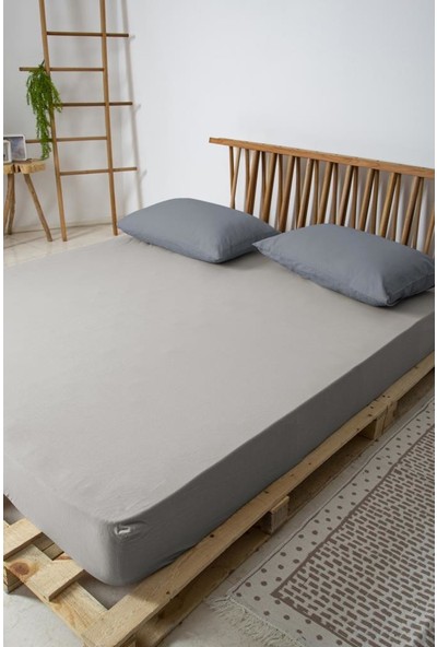 Irya Lastikli Çarşaf Sandra Gri 180X200