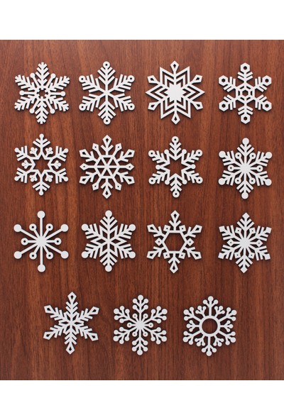 Lora Wedding 7cm 15 Adet Karışık Kar Tanesi Lora Wedding 7cm 15 Adet Karışık Kar Tanesi