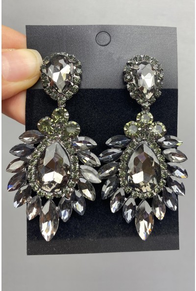 Hayalperest Boncuk Mekik Taşlı Damlalı Küpe