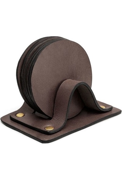 Ca-Leather Hakiki Deri Bardak Altlığı 6'lı