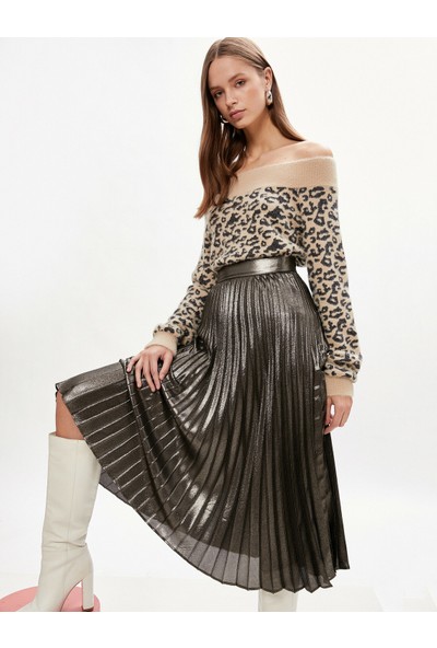 Koton Pileli Midi Etek