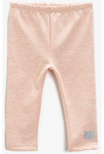 Koton Kalp Baskılı Tayt Beli Lastikli