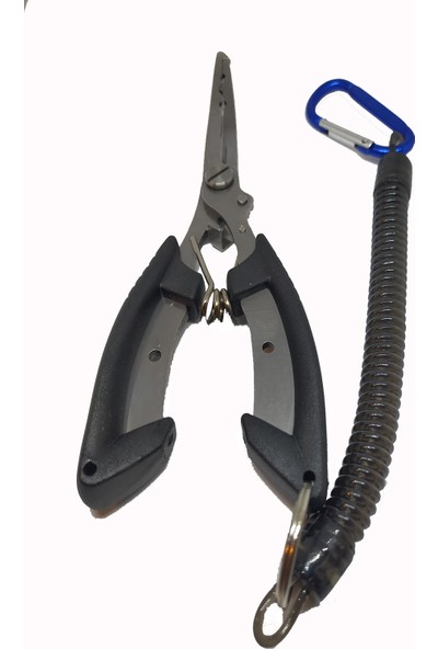 Sazan Rig Siyah Paslanmaz Balıkçı Pensesi ve Askı Aparatı