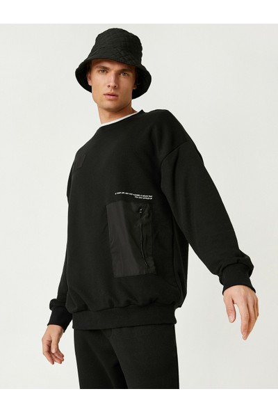 Koton Fermuar Cepli Oversize Sweatshirt