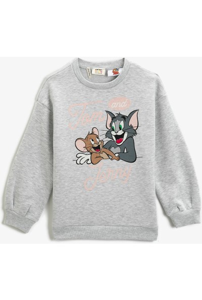 Koton Warner Bros Lisanslı Baskılı Bisiklet Yaka Sweatshirt