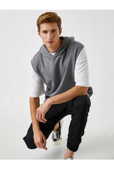 Koton Kapşonlu Kolsuz Sweatshirt