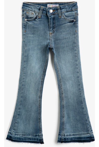 Koton Ispanyol Paça Kot Pantolon Eskitme Pamuklu