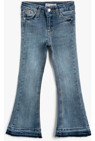 Koton Ispanyol Paça Kot Pantolon Eskitme Pamuklu