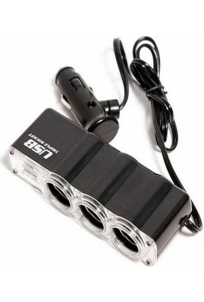 Platoon3 Port Çakmak Çoklayıcı + 500MA 1port USB Çakmak Çoğaltıcı USB Platoon3 Port Çakmak Çoklayıcı + 500MA 1port USB Çakmak Çoğaltıcı USB