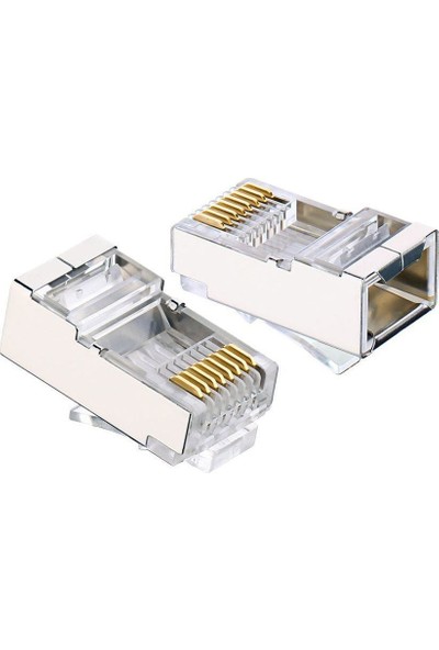 Platoon25 Adet Metal Cat6 Konnektör 25 Adet Cat6 Metak Jack Platoon25 Adet Metal Cat6 Konnektör 25 Adet Cat6 Metak Jack