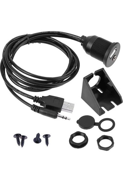 PlatoonUSB 2.0 -3.5mm Aux Uzatma Kablo ve Montaj Aparatı USB Aux Uzatma