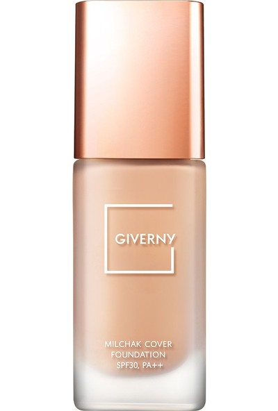 Giverny Milchak Yüksek Kapatıcılık ve Nemli Bitiş Sunan Fondöten Medium Beige Giverny Milchak Yüksek Kapatıcılık ve Nemli Bitiş Sunan Fondöten Medium Beige
