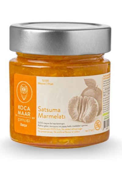Kocamaar Çiftliği Şeker Ilavesiz Satsuma Marmelatı 275GR Kocamaar Çiftliği Şeker Ilavesiz Satsuma Marmelatı 275GR