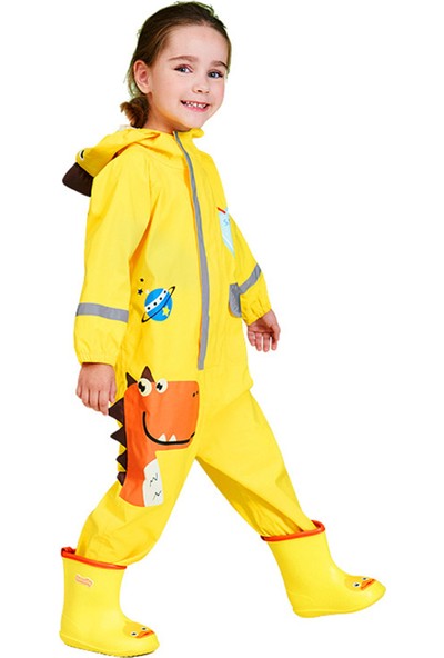 Nanstore Kapüşonlu Karikatür Desenli Çocuk Yağmurluk (Yurt Dışından)