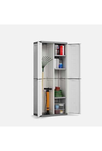 Sadece Nette Fırçalıklı Bahçe Dolabı, Kilit Takılabilir Balkon Dolabı, Banyo Dolabı