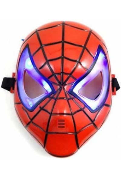 Fokul Kırmızı Renk LED Işıklı Spiderman Örümcek Adam Maskesi Fokul Kırmızı Renk LED Işıklı Spiderman Örümcek Adam Maskesi