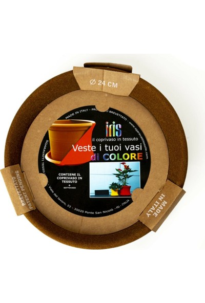 Butik Yıldız Saksı Kılıfı 24CM - Kahve