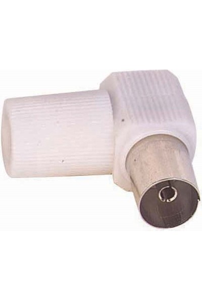 Elektromer 60 Ohm L Dişi Beyaz Anten Fişi