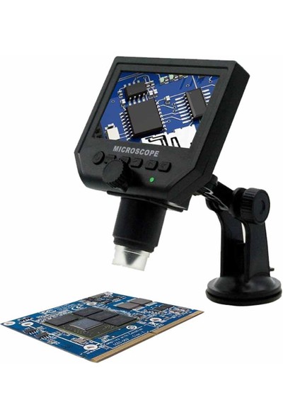 Powermaster PM-18798 4.3 LCD Dıgıtal Ekranlı 3.6 Mp Hd Taşınabilir Mikroskop (1-600X Zoom-Lityum Pilli)