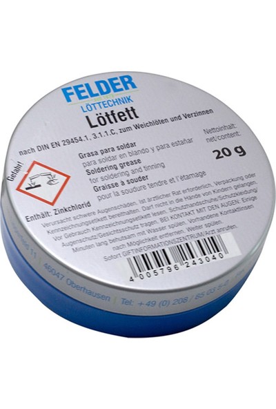 Lötfett Lehim Pastası Lötfett 20 gr