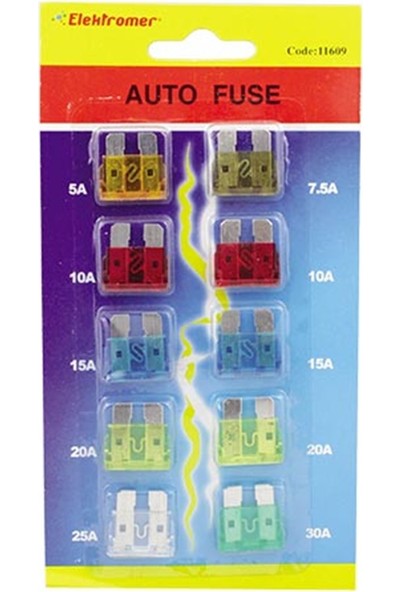 Elektromer Bıçaklı Oto Sigorta (10 Lu Paket) (Elektromer)