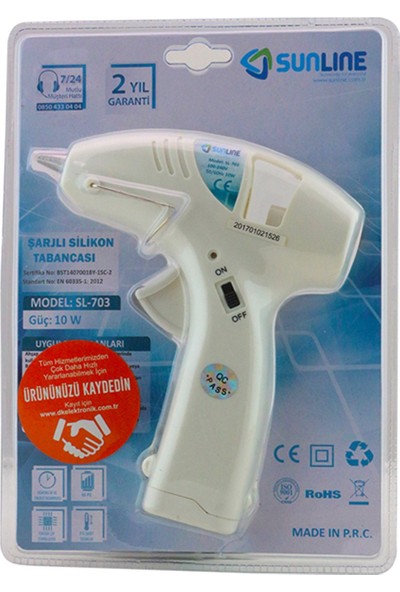 Sunlıne Sunlıne SL-703 10 W Şarjlı Pilli Silikon Tabancası Sunlıne Sunlıne SL-703 10 W Şarjlı Pilli Silikon Tabancası