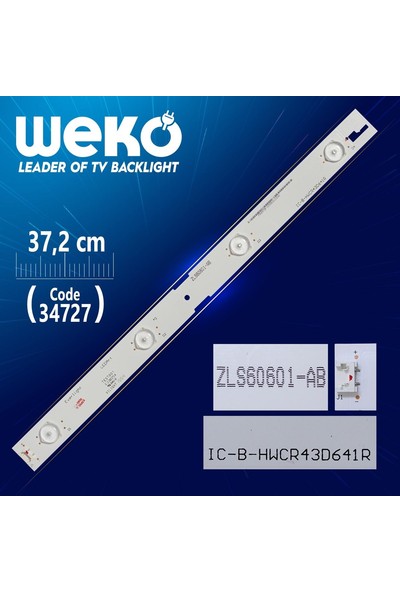 Weko Everlight IC-B-HWCR43D641R - ZLS60601-AB - 37.2 cm 4 Ledli - (Wk-23) Weko Everlight IC-B-HWCR43D641R - ZLS60601-AB - 37.2 cm 4 Ledli - (Wk-23)