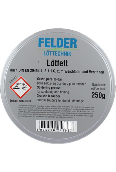 Lötfett Lehim Pastası Lötfett 250 gr Lötfett Lehim Pastası Lötfett 250 gr