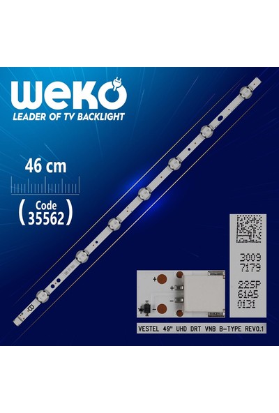 Weko Vestel 49 UHD Drt Vnb B-Type Rev0.1 - 46 cm 7 Lensli - (WK-1080) Weko Vestel 49 UHD Drt Vnb B-Type Rev0.1 - 46 cm 7 Lensli - (WK-1080)