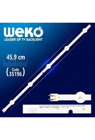 Weko 46-3535LED-72EA-L - D1GE-460SCA-R4 - 45.9 cm 6 Ledli - (WK-496) Weko 46-3535LED-72EA-L - D1GE-460SCA-R4 - 45.9 cm 6 Ledli - (WK-496)