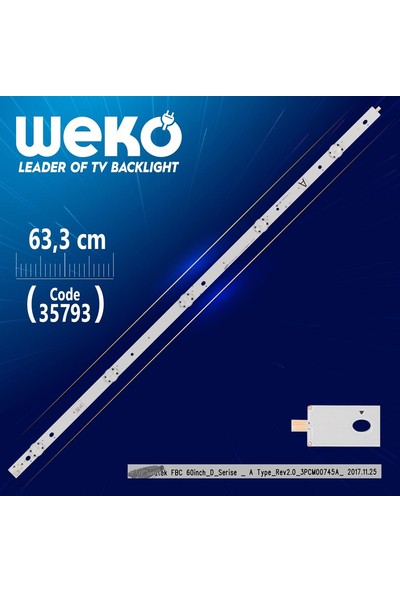 Weko Lg Innotek Fbc 60INCH_D_SERİSE _ A TYPE_REV2.0_3PCM00745A - 63.3 cm 5 Ledli - (WK-1259) Weko Lg Innotek Fbc 60INCH_D_SERİSE _ A TYPE_REV2.0_3PCM00745A - 63.3 cm 5 Ledli - (WK-1259)