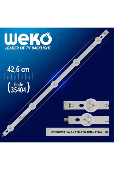 Weko 42 Row2.0 Rev 1.0 1 R2-Type 6916L-1123A mt - 42.6 cm 5 Ledli - (WK-991) Weko 42 Row2.0 Rev 1.0 1 R2-Type 6916L-1123A mt - 42.6 cm 5 Ledli - (WK-991)