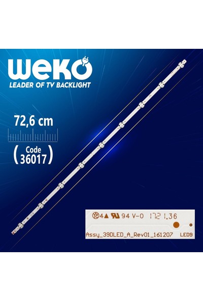 Weko ASSY_39DLED_A_REV01_161207 - 9 Ledli 72.6 cm