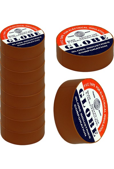 Globe Globe Izole Bant Kahverengi 10LUK 0.13MMX19MM Globe Globe Izole Bant Kahverengi 10LUK 0.13MMX19MM