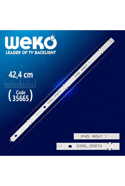 Weko 49 V16 Art3 2587 Rev3.1 2 - 6916L-2587A (Fhd) Rıght 1 - 42.4 cm 3 Ledli - (WK-1144) Weko 49 V16 Art3 2587 Rev3.1 2 - 6916L-2587A (Fhd) Rıght 1 - 42.4 cm 3 Ledli - (WK-1144)