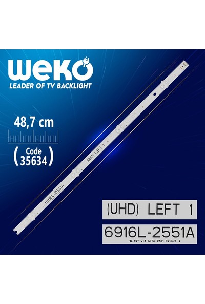 Weko 49 V16 Art3 2551 Rev3.2 2 - (Uhd) Left 1 - 48.7 cm 4 Ledli - (WK-281) Weko 49 V16 Art3 2551 Rev3.2 2 - (Uhd) Left 1 - 48.7 cm 4 Ledli - (WK-281)