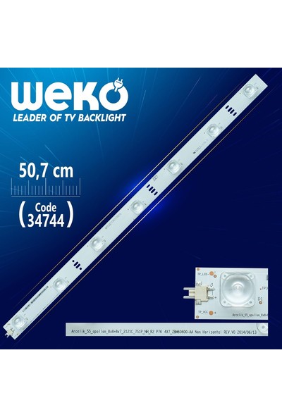 Weko ARCELİK_55_APOLLON_8X8+8X7_2121C_7S1P_NH_R2 P76 4x7 ZBM60600-AA - 50.7 cm 7 Ledli - (Wk-45) Weko ARCELİK_55_APOLLON_8X8+8X7_2121C_7S1P_NH_R2 P76 4x7 ZBM60600-AA - 50.7 cm 7 Ledli - (Wk-45)