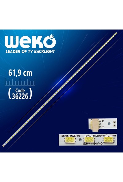 Oem STS550A26_60LED_REV.3_5630PKG_100830 55İNCH-0D2E-60 S1G2-550SM0-R1 60 Ledli 61.9 cm