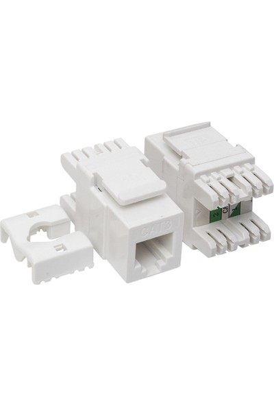 Elektromer Cat3 Şase 6P4C 180 Derece (Keystone Jack) Elektromer Cat3 Şase 6P4C 180 Derece (Keystone Jack)