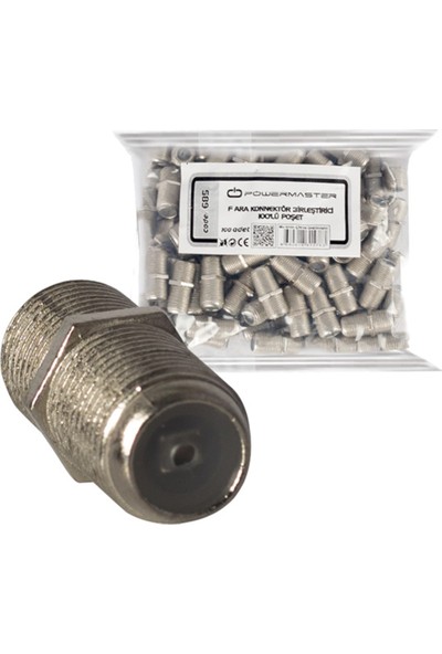 Powermaster F Ara Konnektör Birleştirici 100LÜ --- Poşet --- Sc-07 F81