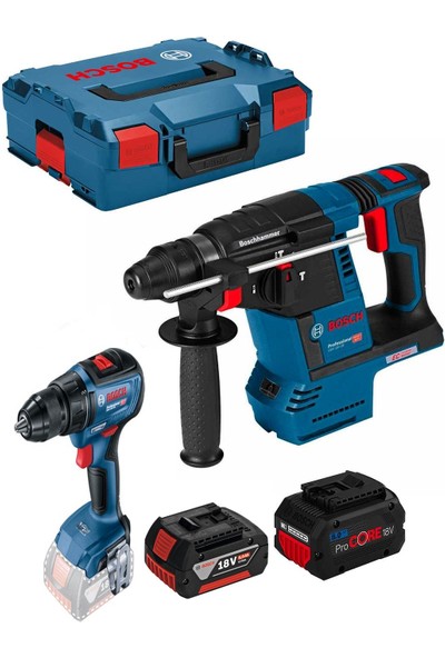 Bosch Gbh 18V-26 + Bosch Gsr 18V-50 1x 4.0 1x 8.0 Ah Professional Set Bosch Gbh 18V-26 + Bosch Gsr 18V-50 1x 4.0 1x 8.0 Ah Professional Set