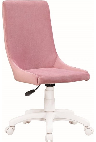 Meltem Classy Genç Odası Amortisörlü Tekerlekli Çalışma Sandalyesi (beyaz-pembe (3010))