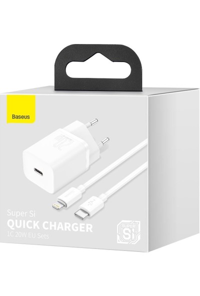 Baseus Apple iPhone 11 / 12 / 13 / Pro / Pro Max / Mini Tüm Serilerle Uyumlu 20W Hızlı Şarj Adaptörü + Type-C To Lightning 1m Şarj Kablosu Baseus Apple iPhone 11 / 12 / 13 / Pro / Pro Max / Mini Tüm Serilerle Uyumlu 20W Hızlı Şarj Adaptörü + Type-C To Lightning 1m Şarj Kablosu
