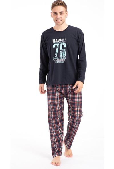 Tampap Erkek Baskılı Pijama Takımı Uzun Kollu Tampap 2170 Tampap Erkek Baskılı Pijama Takımı Uzun Kollu Tampap 2170