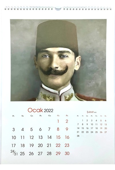 Keskin Color 2022 Atatürk Spiralli 12 Aylık Duvar Takvimi 32 x 47 cm Keskin Color 2022 Atatürk Spiralli 12 Aylık Duvar Takvimi 32 x 47 cm