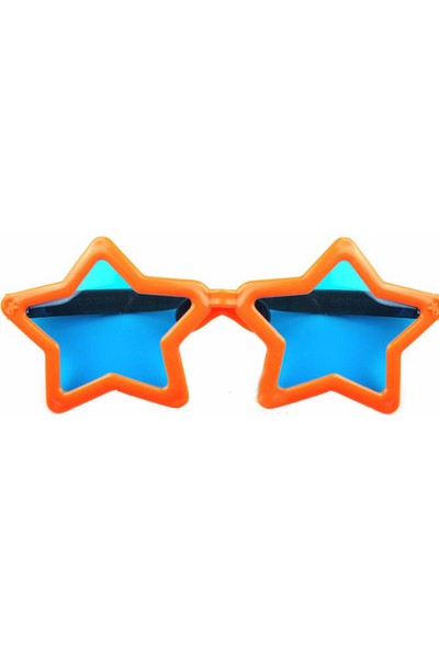 Samur Turuncu Renk Mega Boy Megastar Yıldız Şekilli Parti Gözlüğü Samur Turuncu Renk Mega Boy Megastar Yıldız Şekilli Parti Gözlüğü