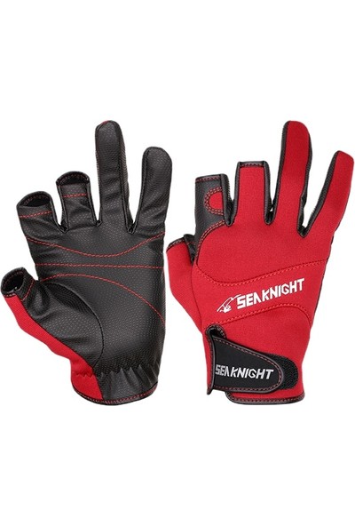 Sea Knight Nefes Alabilir Deri Eldiven - Kırmızı Siyah (Yurt Dışından) Sea Knight Nefes Alabilir Deri Eldiven - Kırmızı Siyah (Yurt Dışından)