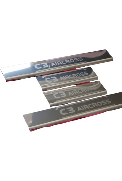 Başkent Oto Citroen C3 Aircross Krom Kapı Eşiği 4 Parça Paslanmaz Çelik Başkent Oto Citroen C3 Aircross Krom Kapı Eşiği 4 Parça Paslanmaz Çelik
